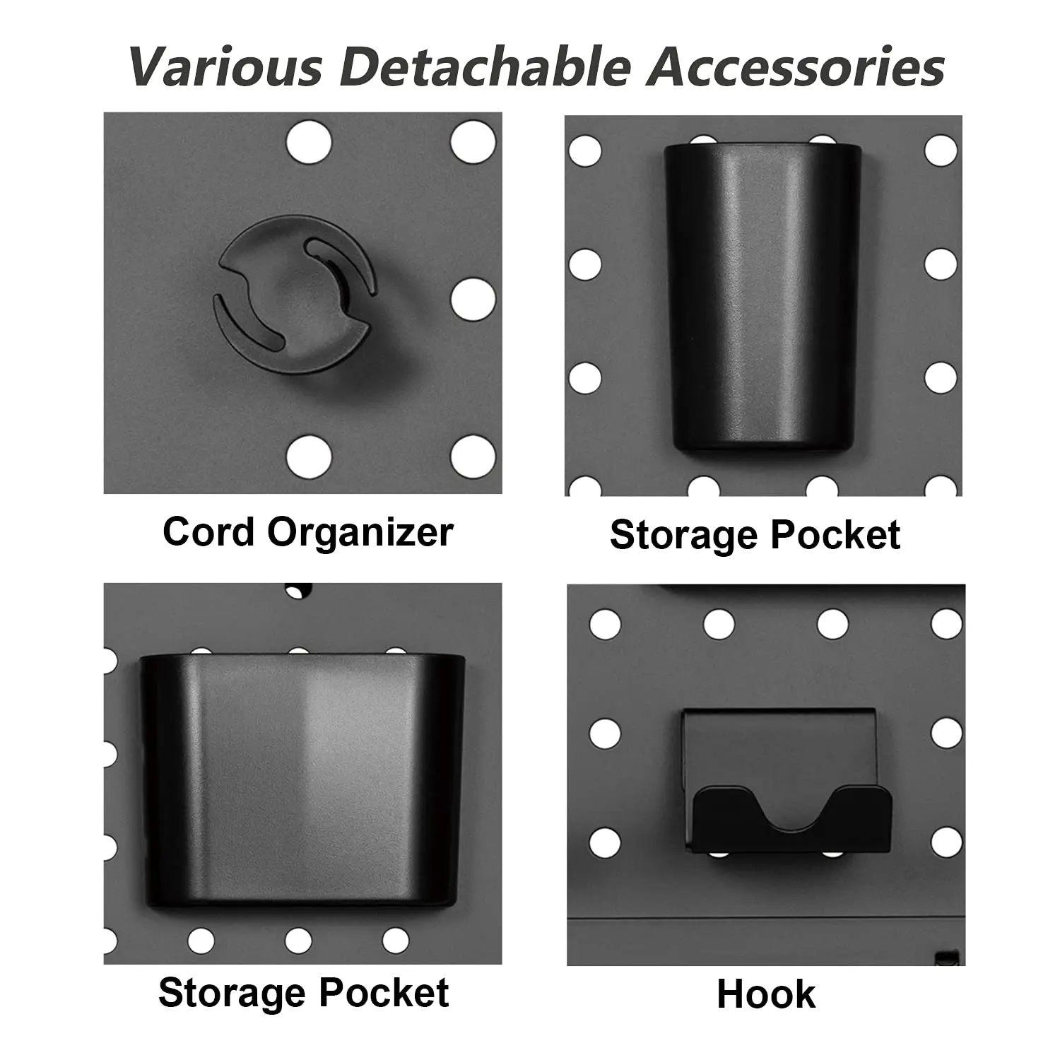 Metal Peg Board Gaming Organizer - Clamp On Desk Stand for Wall ...