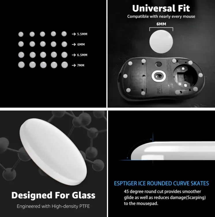 Custom Mice Feet Pad Original G502 Wireless Gaming Mouse Feet Ptfe ...
