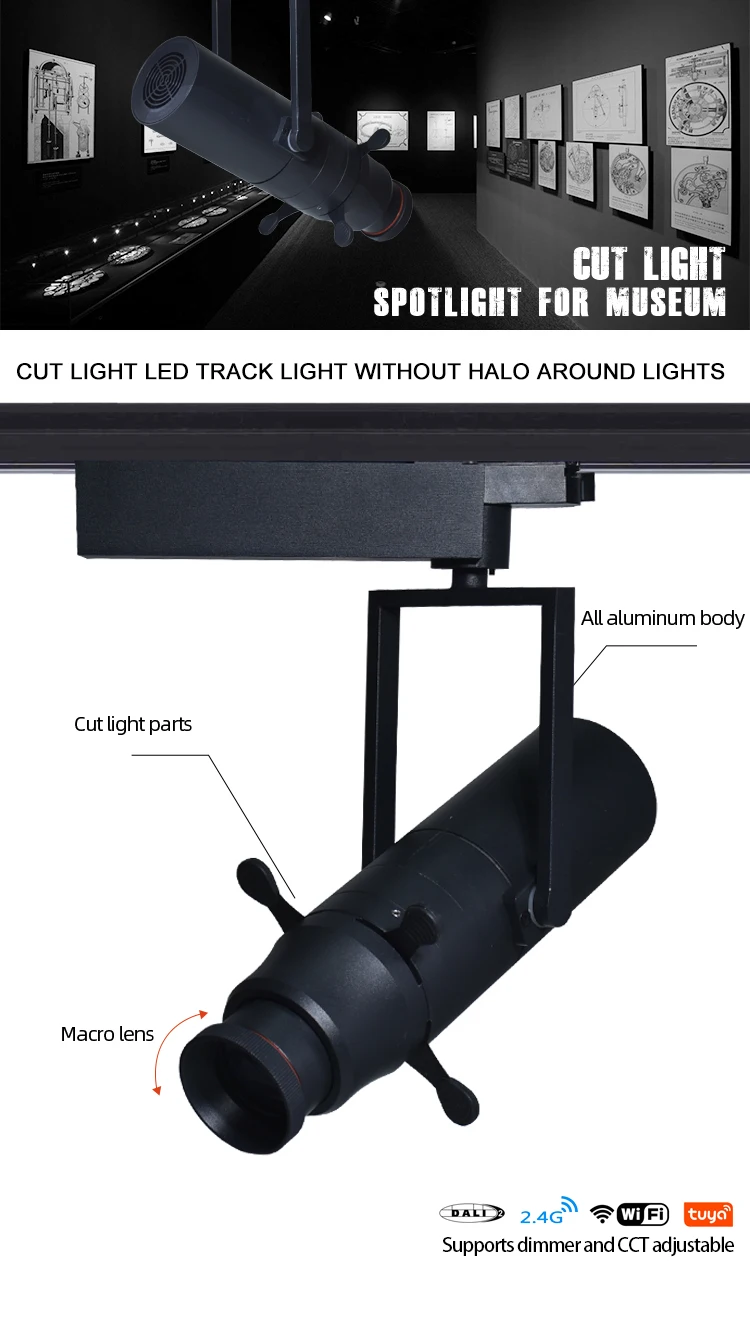 Modern Showroom Museum Gallery Lighting 3000K 5000K Focus Adjustable ...