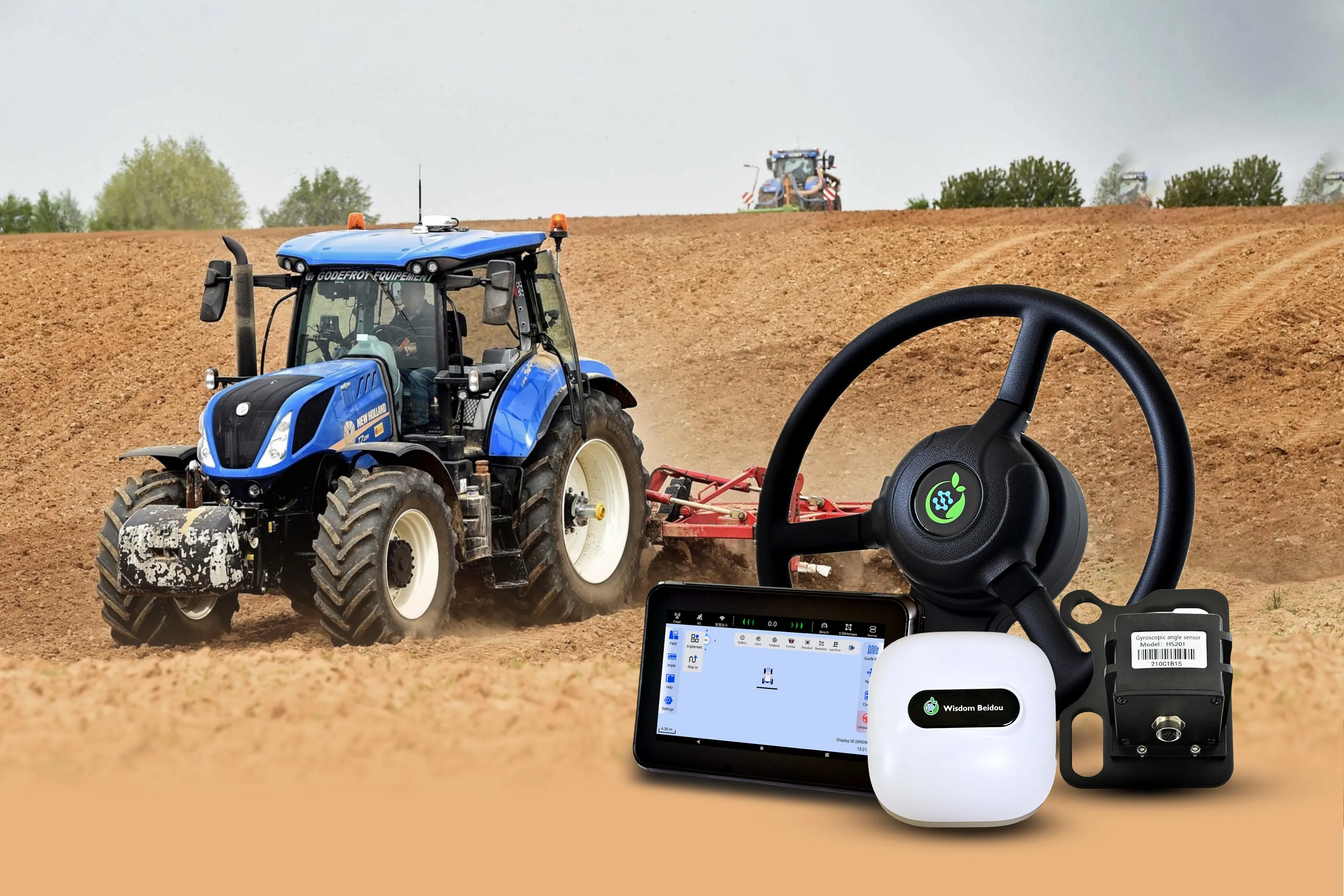 Agriculture Tractor GPS RTK Steering System High Precision GPS Farm ...