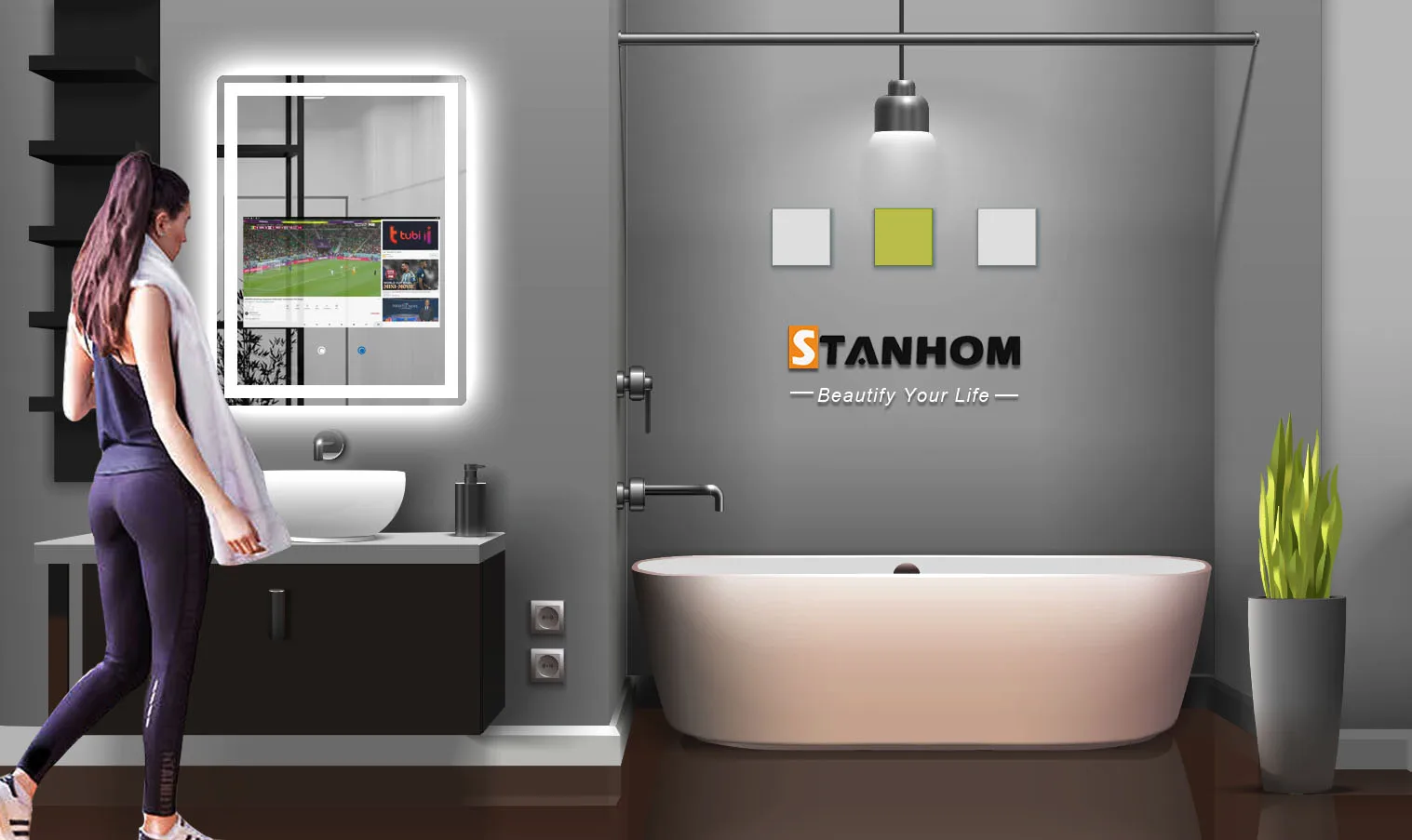 Stanhom Villa Hotel Project Bathroom Wall Mounted Intelligent Smart ...