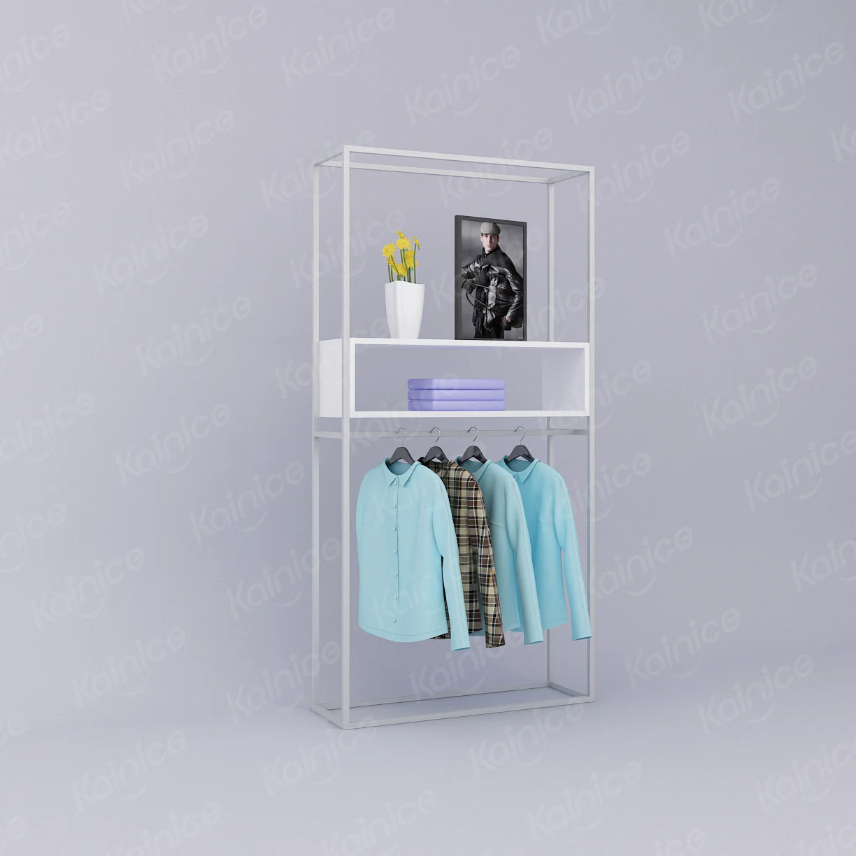 Kainice Man Garment Display Cabinet Shelves Clothes Store Interior ...