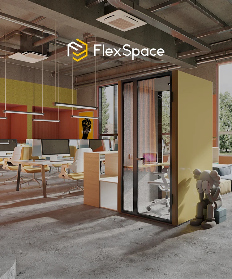 Flexsapce Office Workstation High Back Acoustic Private Public Waiting ...