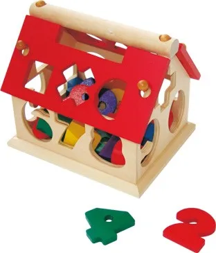 Lovely Wooden Toy Number House Building Blocks - Buy Wooden Number ...