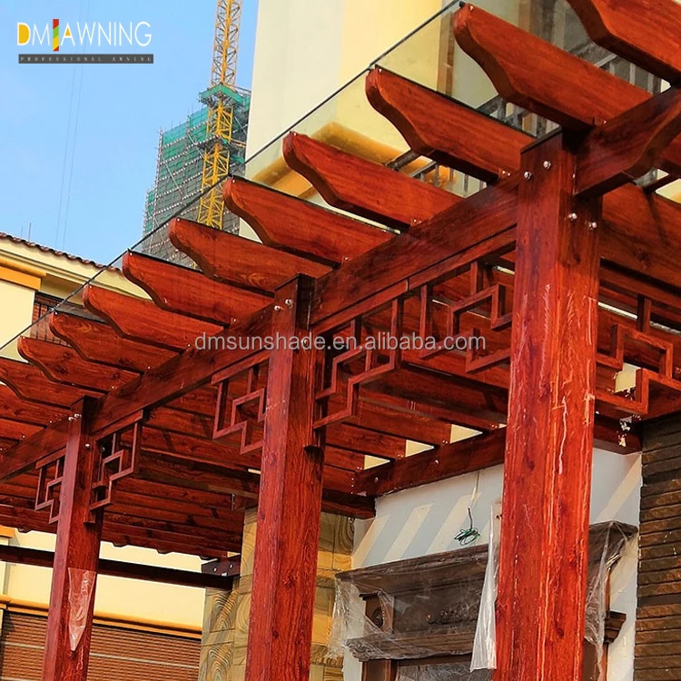 Retractable Fabric Canopy Pergola - UV Protection Shade