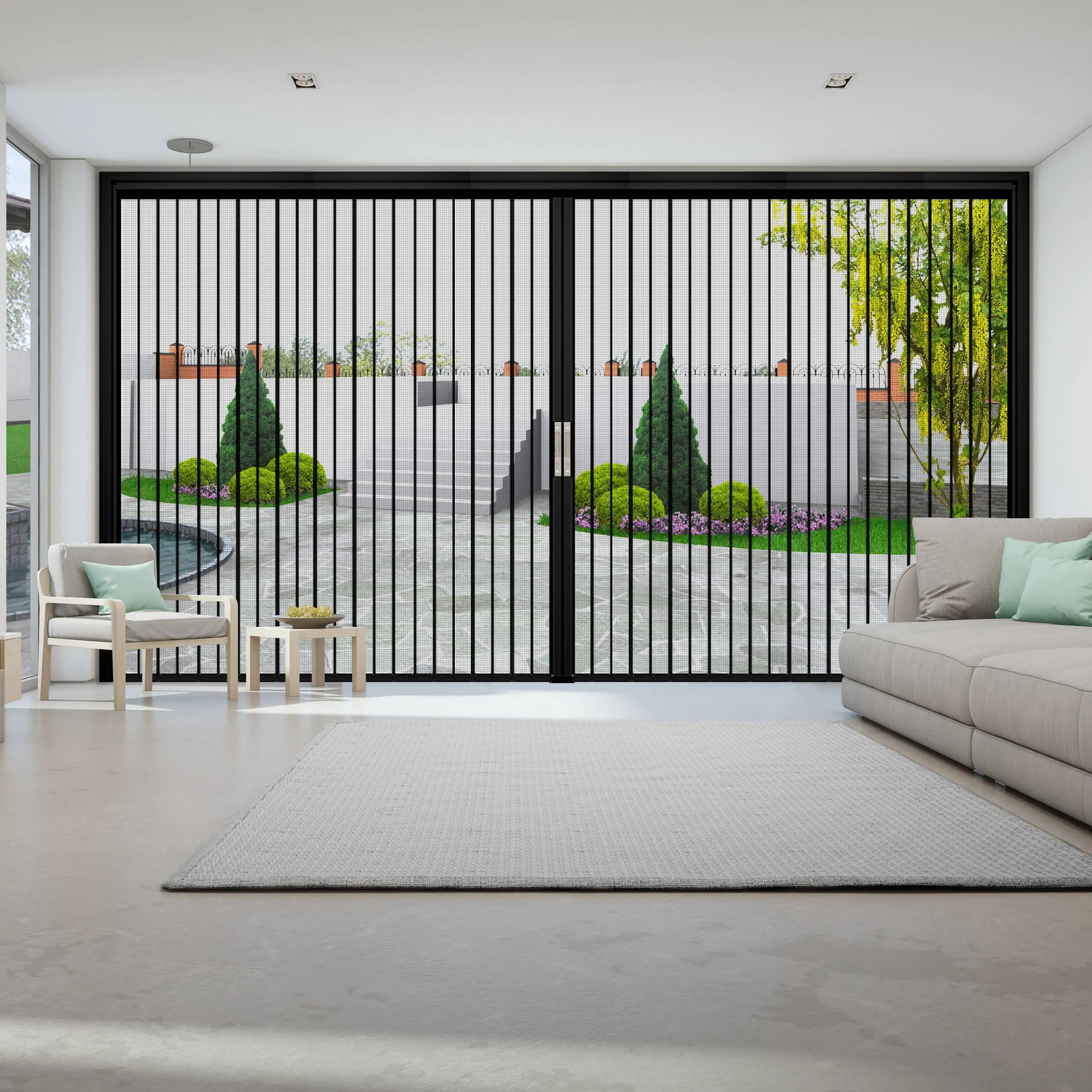 Large folding screen doors doors for houses garden door| Alibaba.com