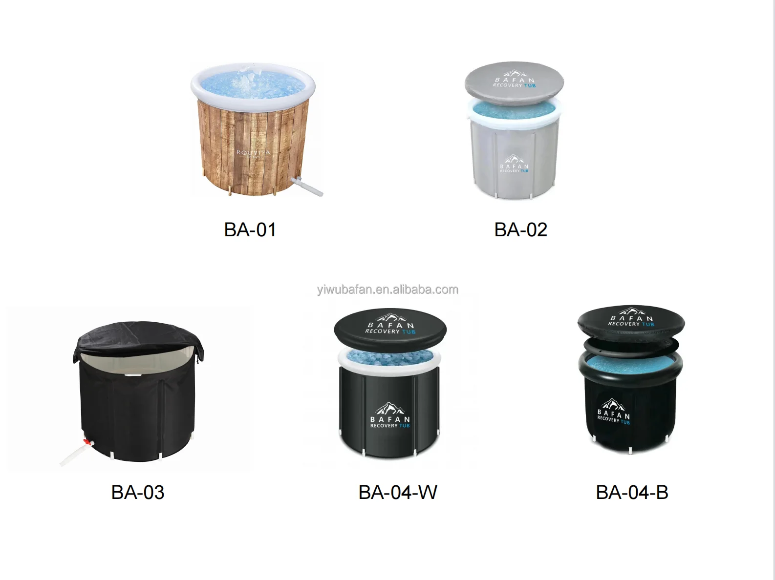 Bafan Brand 100*72CM Fitness Large Ice Bath Portable Baths