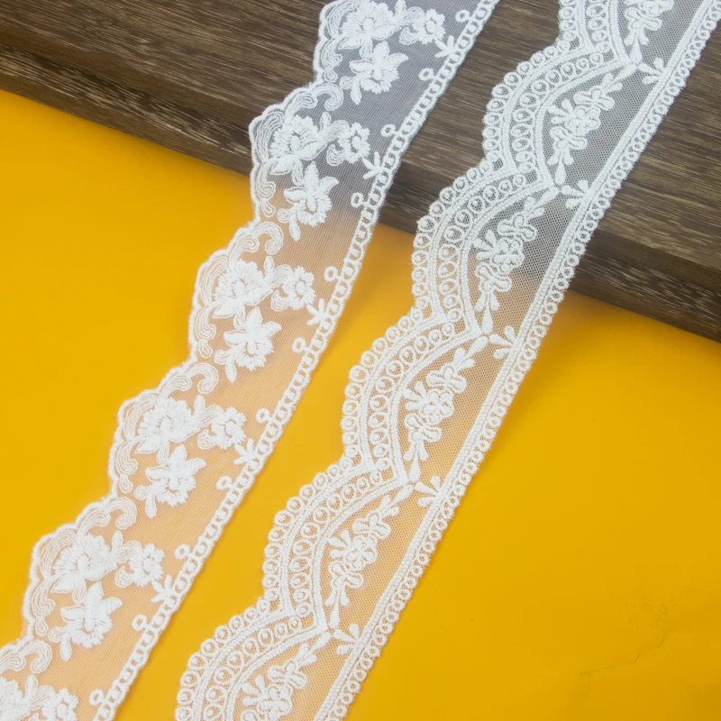 Scallop Shape Lace Fabric DIY Crafts - Elegant & Versatile