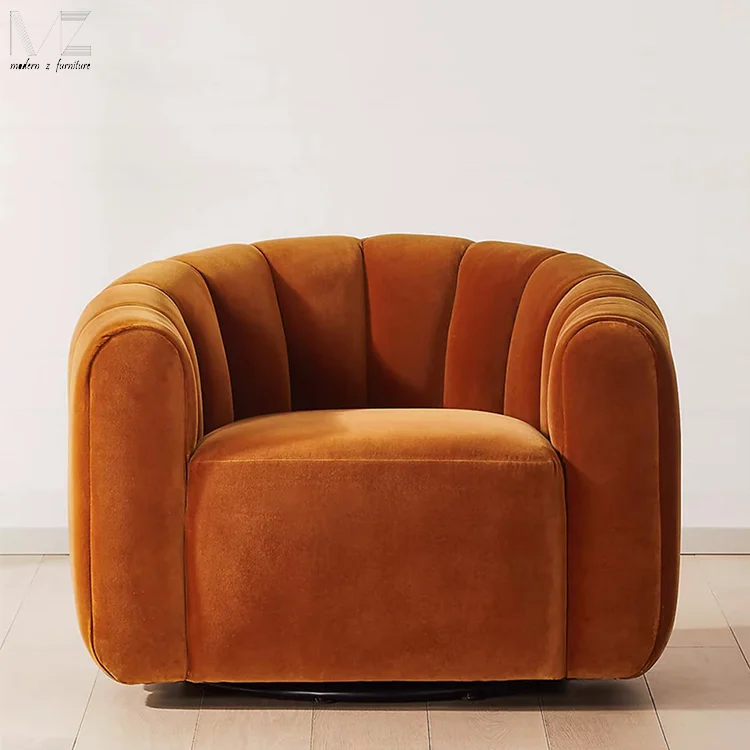 Occasional 360 Degree Rotating Velvet Modern Luxury Swivel Upholstered ...