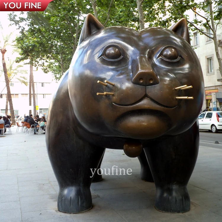 Fernando Botero Cat Sculpture