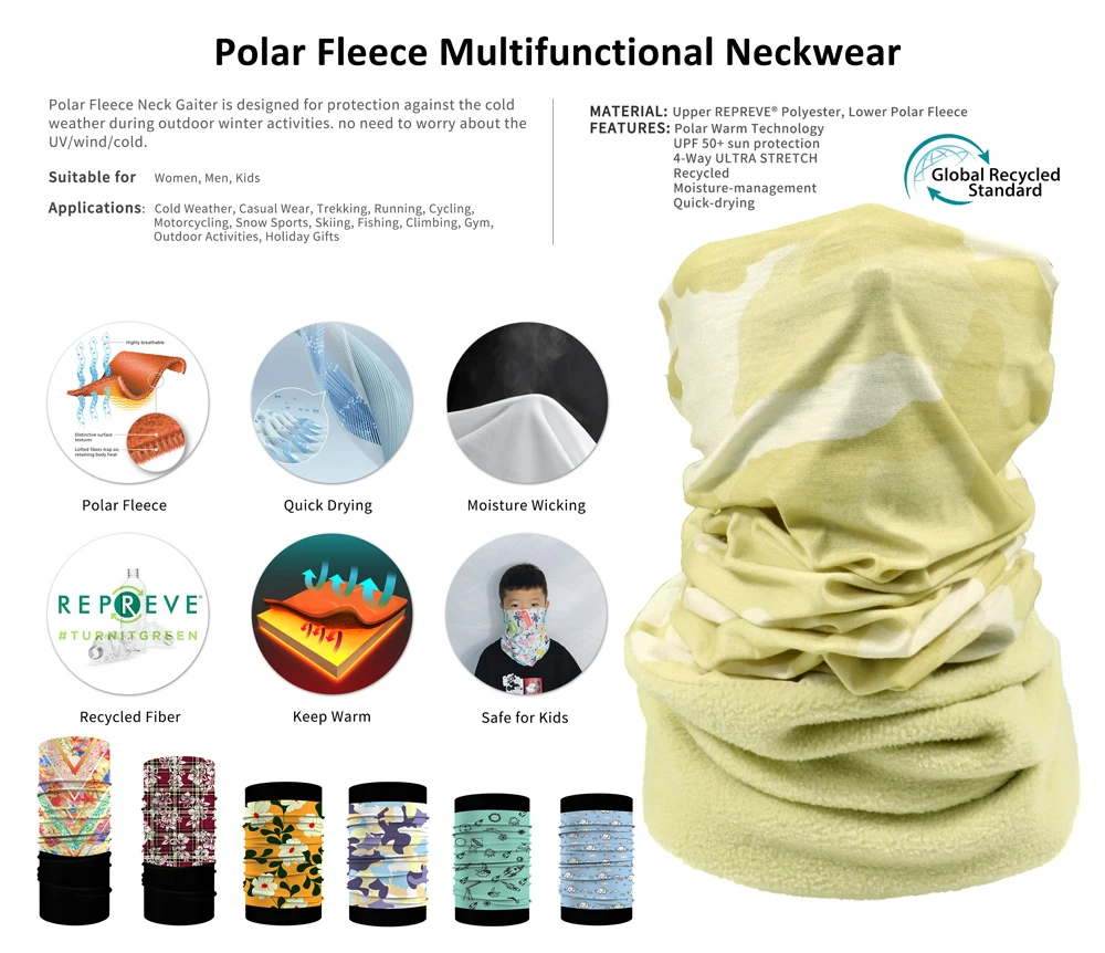 Neck Gaiters Series - Can Be Customized Neckwear Multifunctional ...