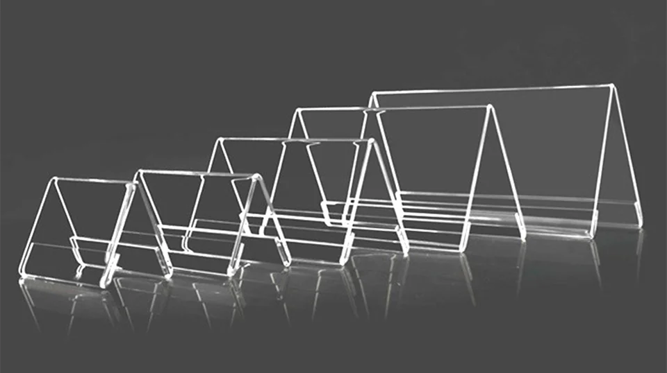 Transparent Acrylic Custom Logo Desktop Triangle Name Plate/sign For ...