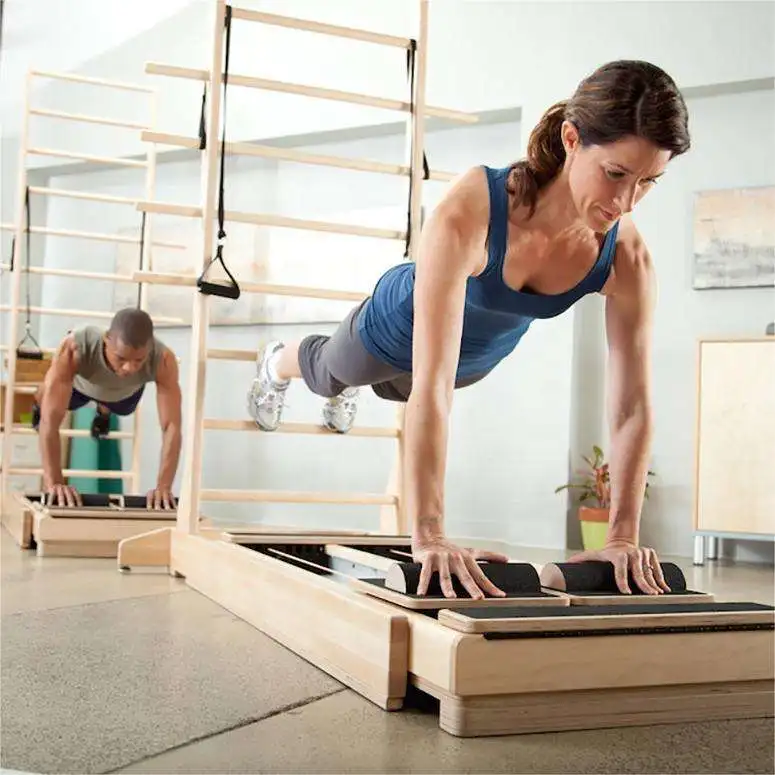 Studio Wood Pilates Reformer Ladder Sliding Wood Pilates Corealign Wall ...