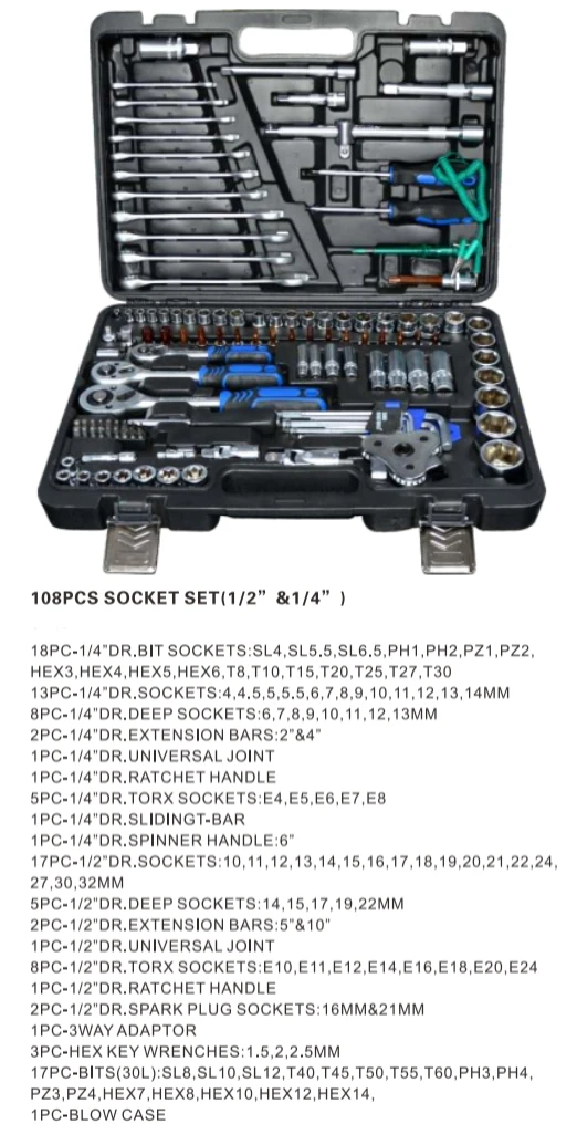 Hot Sale High Quality Car Repair Tool Kit - 12pc-150pc