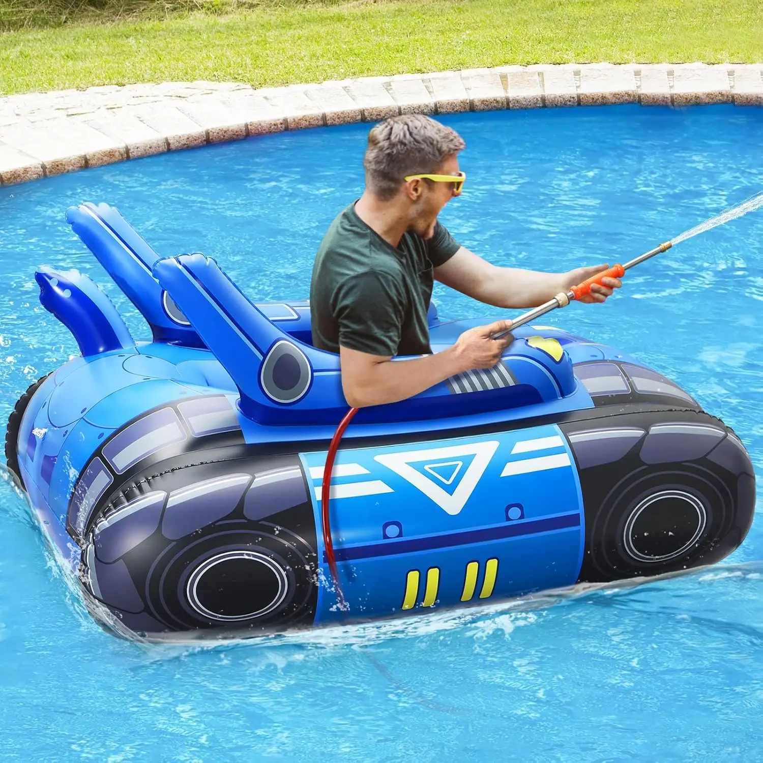 Adult Tank Pool Float For Swimming Pool Inflatable Tank Pool Float With ...