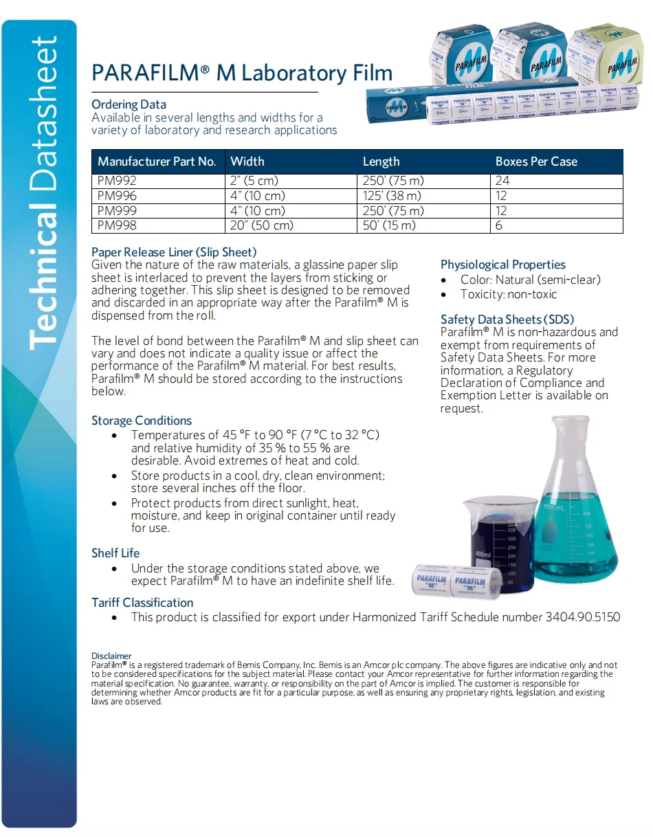 Labtex Parafilm 996 - Eco-Friendly Lab Parafilm Roll