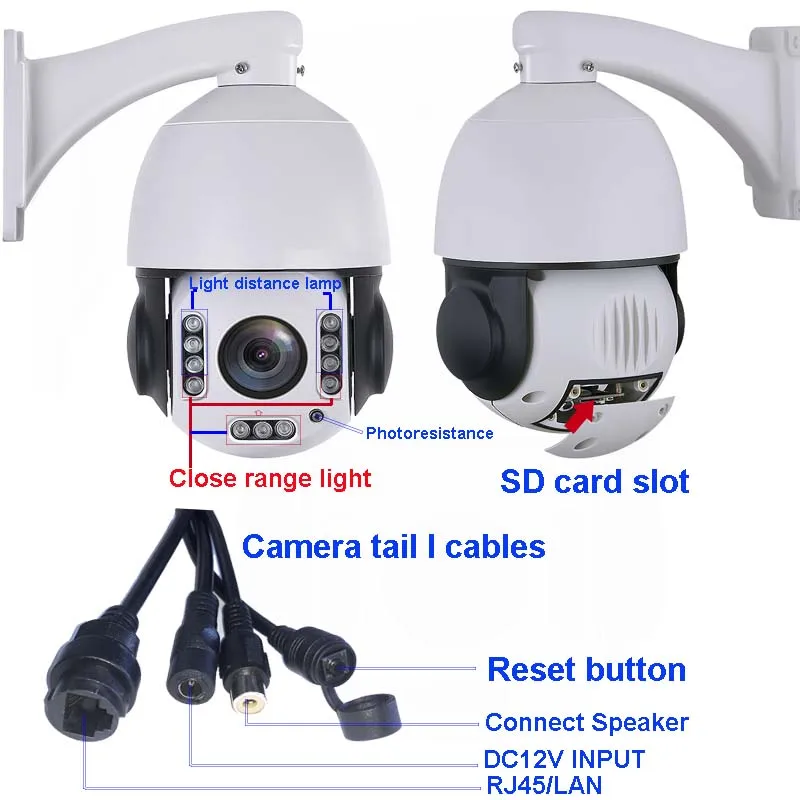 4G 5MP Wireless Wifi POE 30X Optical ZOOM PTZ Camera