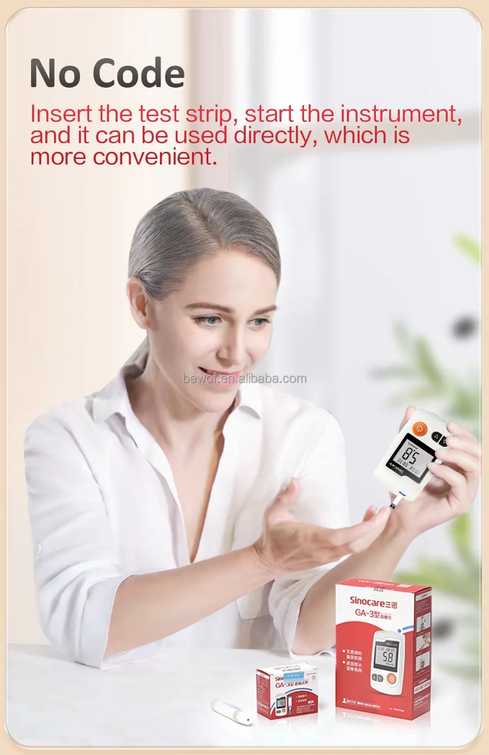 Sinocare GA-3 Glucose test Strips| Alibaba.com