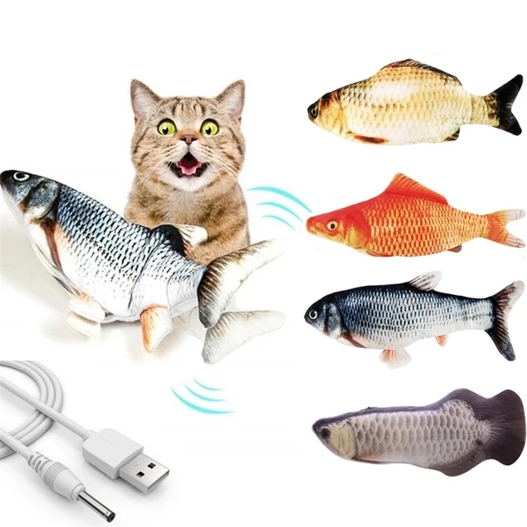 Interactive 3D Fish Toy - Realistic Flopping Plush Animal