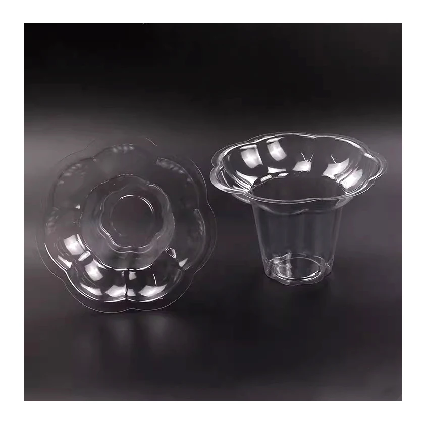 Disposable Clear Ice Cream Flakes Plastic Cup - Snow Cone
