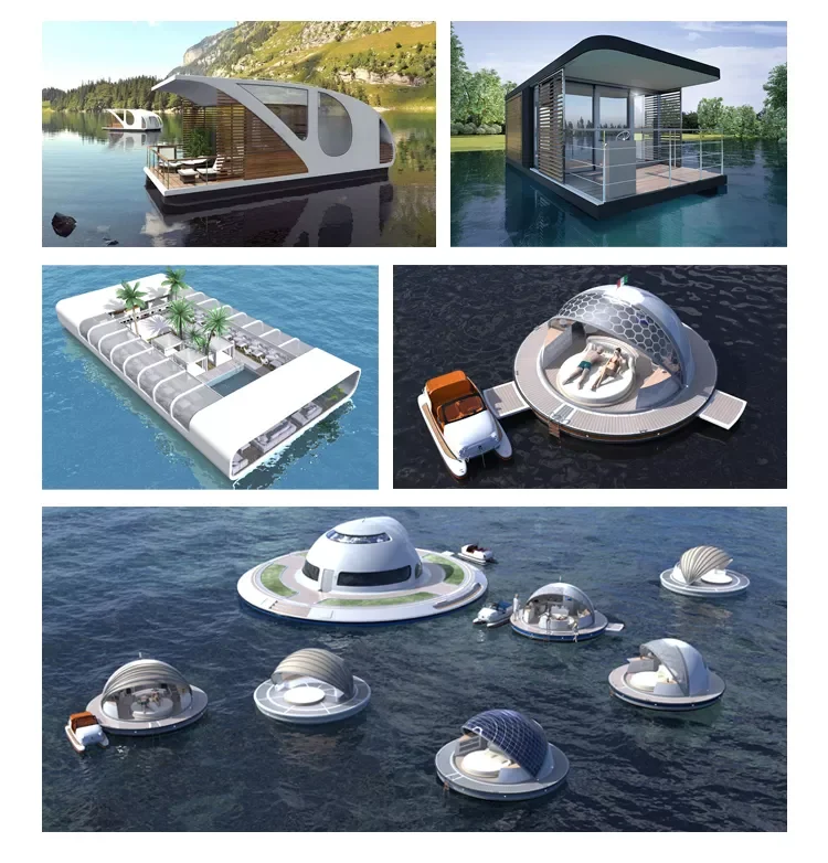 Modern Boathouse Modular Floating Home Prefab Container Hotel Floating Hotel - Buy Resort ...