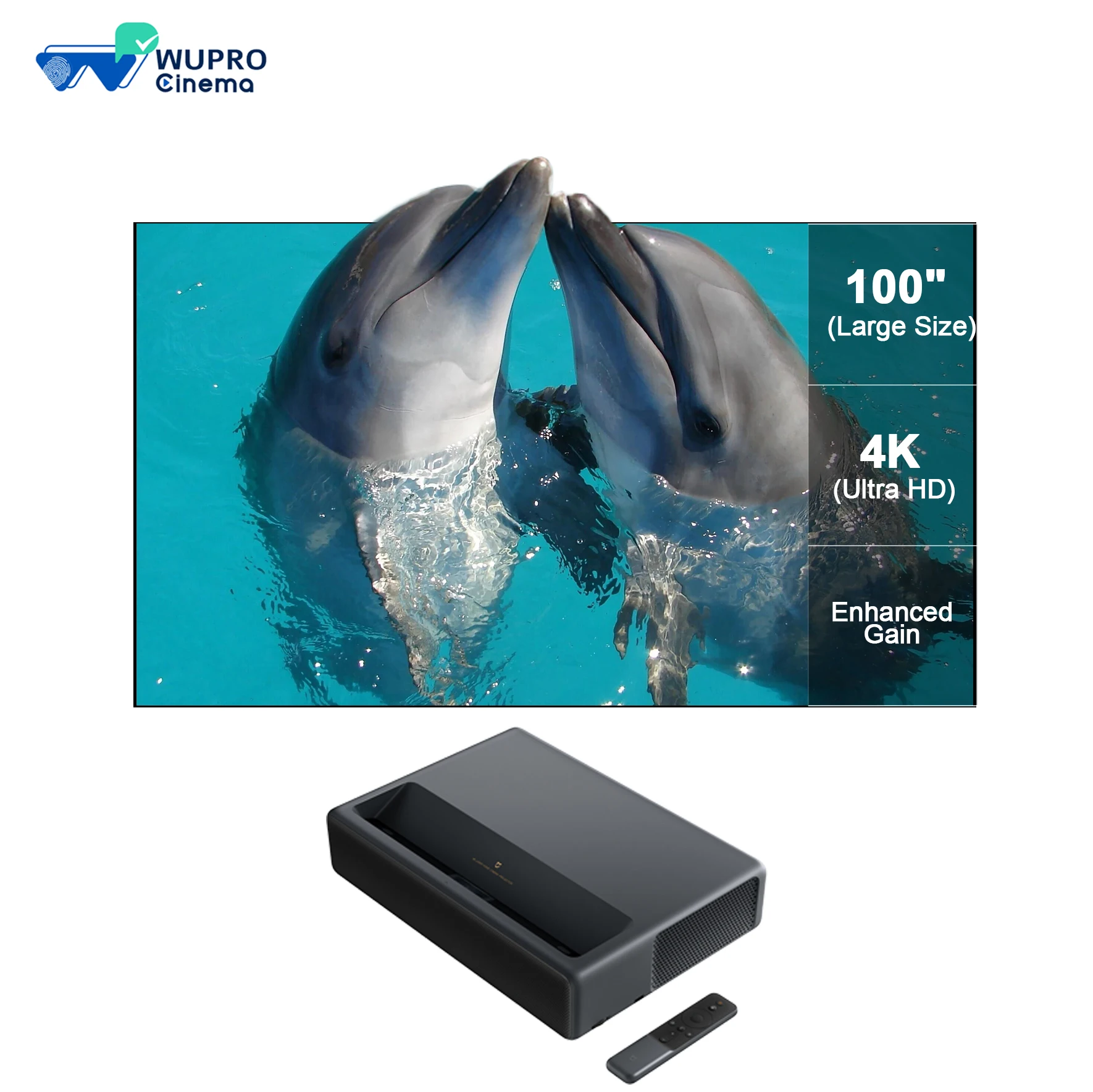 Xiao Mi 4K Ultra Short Throw Laser Projector 150" + Wupro ALR BSP ...