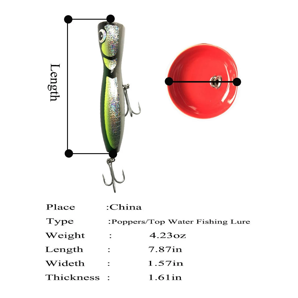 125g Saltwater Fishing Topwater Lure Wood Popper Lure - Buy Saltwater ...