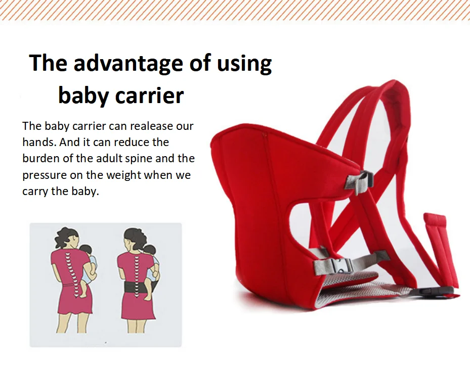 Simple Multi-functional Baby Strap Upgrade Version Pure Cotton Baby ...
