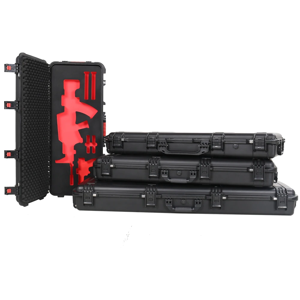 Portable Long Rolling Rugged Cargo Boxes Outdoor Shockproof Gun case ...