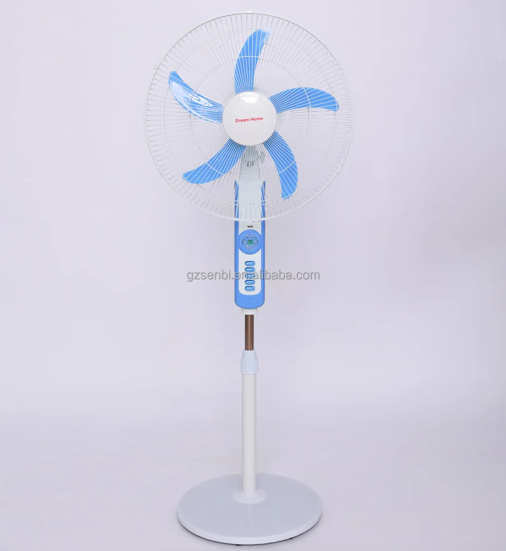 Senbi Energy Saving Fan 16 Inch DC Solar Stand Fan with USB and Light ...