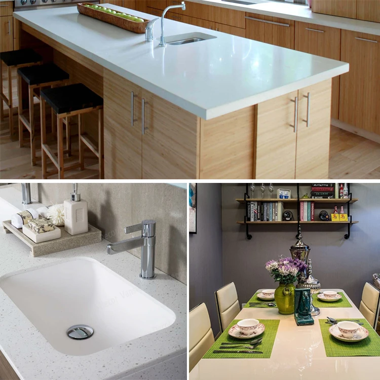 High Quality Artificial Marble Stone Corians Acrylic Solid Surface Kitchen Countertops Kitchen ...