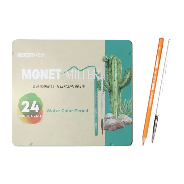 OEM professional colour pencil set 24 36 48 72 color optional iron box ...