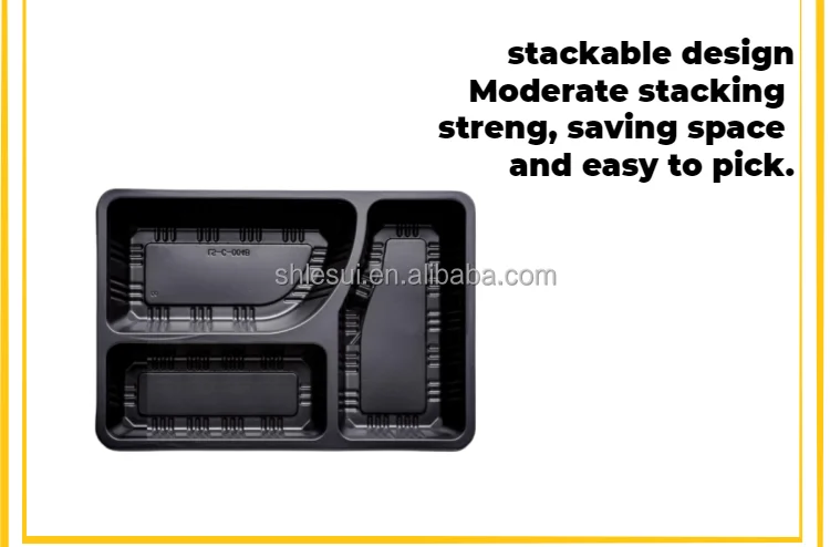 1 2 3 Compartment Recycled CPET Ovenable Food Trays