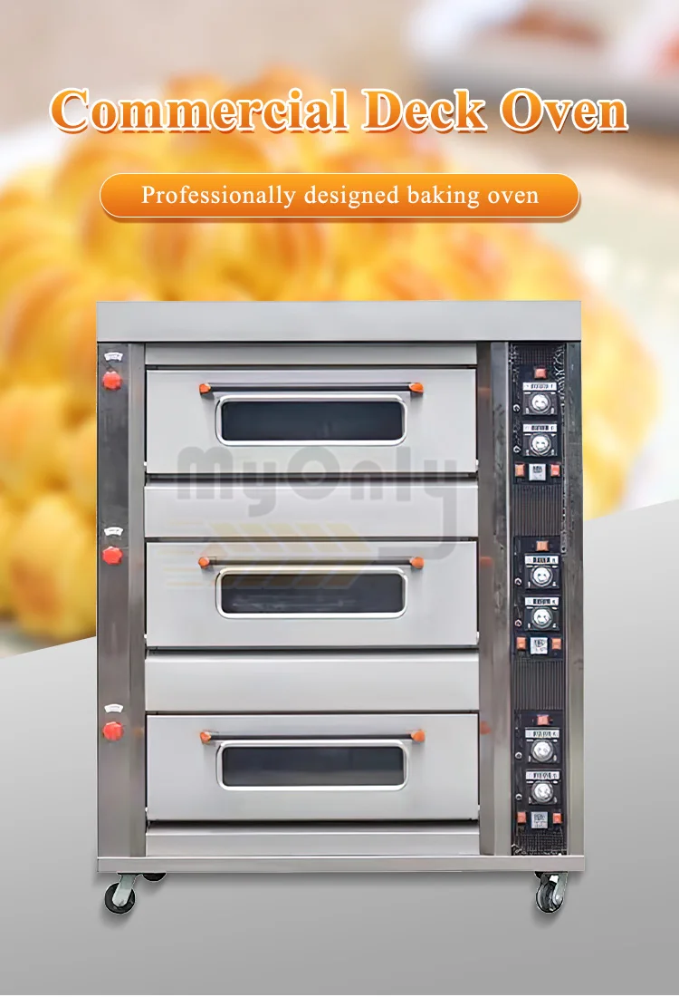 Big Oven Bakery - Efficient 3 Deck Automatic Bake Oven
