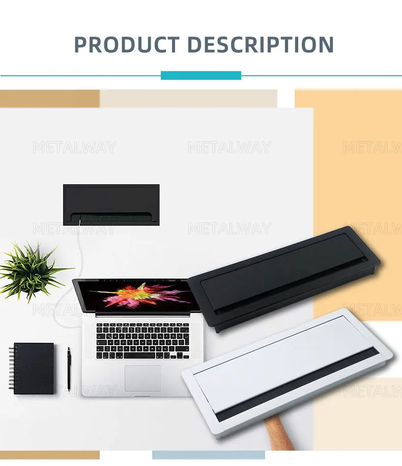 Office Hardware Accessory - Desk Wire Box & Cable Grommet