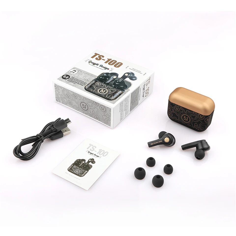 Ts-100 Headset Noise Reduction High Quality Waterproof Wireless Stereo ...