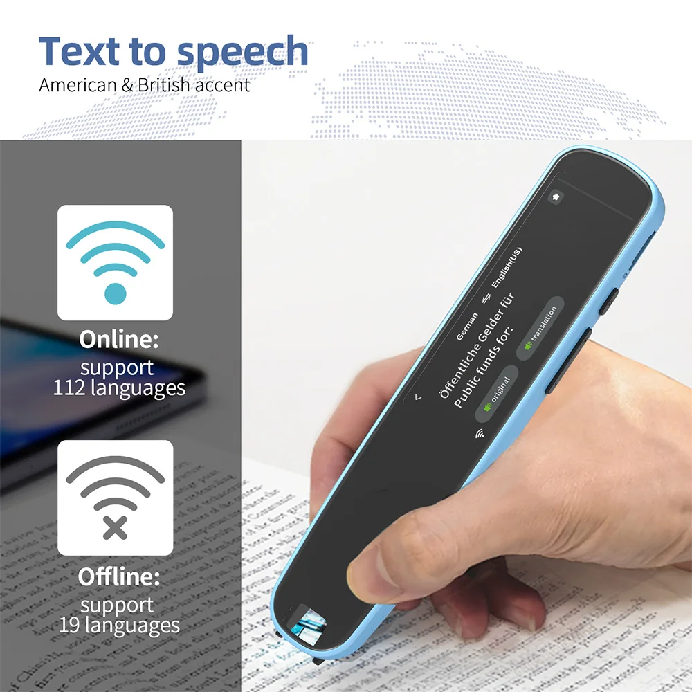 Top Selling 2.98inch Touch Screen Translator Pen - 112 Languages