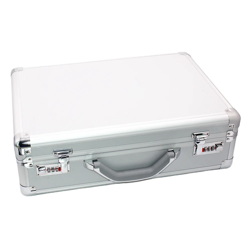 Silver & Black Aluminum Laptop Attache Case - Professional Business ...