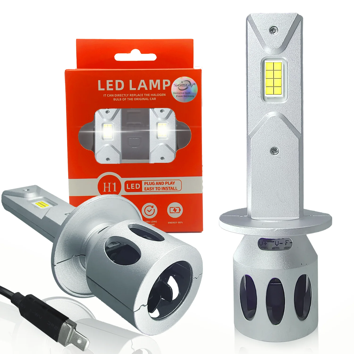 V2 All In One Auto H1 Led Light H1 Mini Size 50w High Power 12v High Beam Headlamp Bulb H1 Led ...