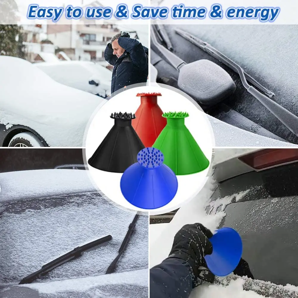Multifunctional Cone Shaped Magical Car Ice Scraper For Car Windshield ...