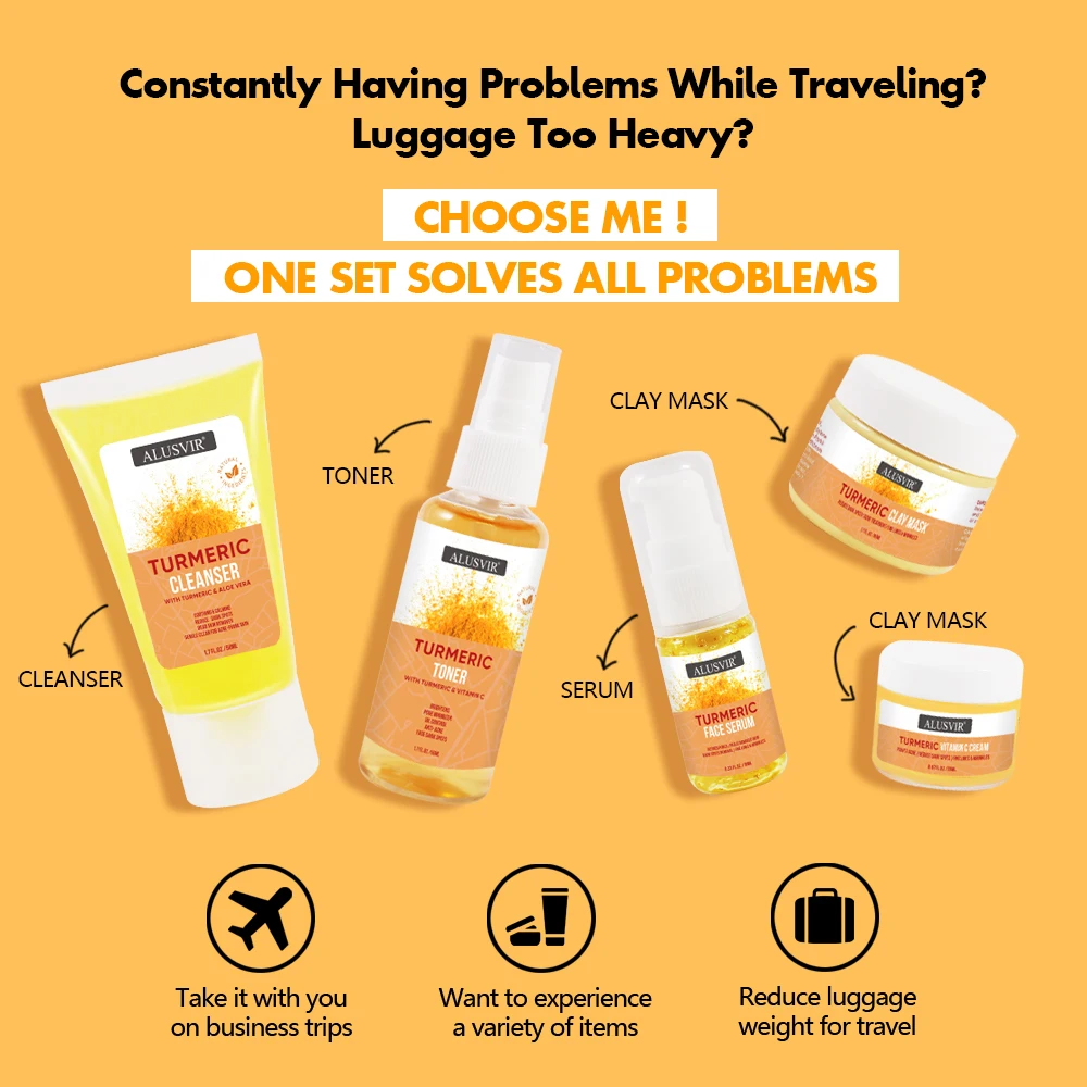 Alibaba.com: Korean Turmeric Skincare Set for Women, Dark Spots Removal ...