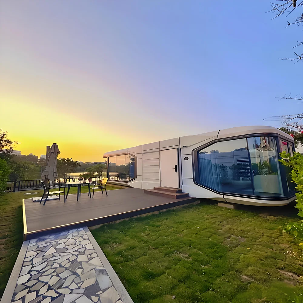 Luxury Prefab Capsule House - Galvanized Steel Mobile Home