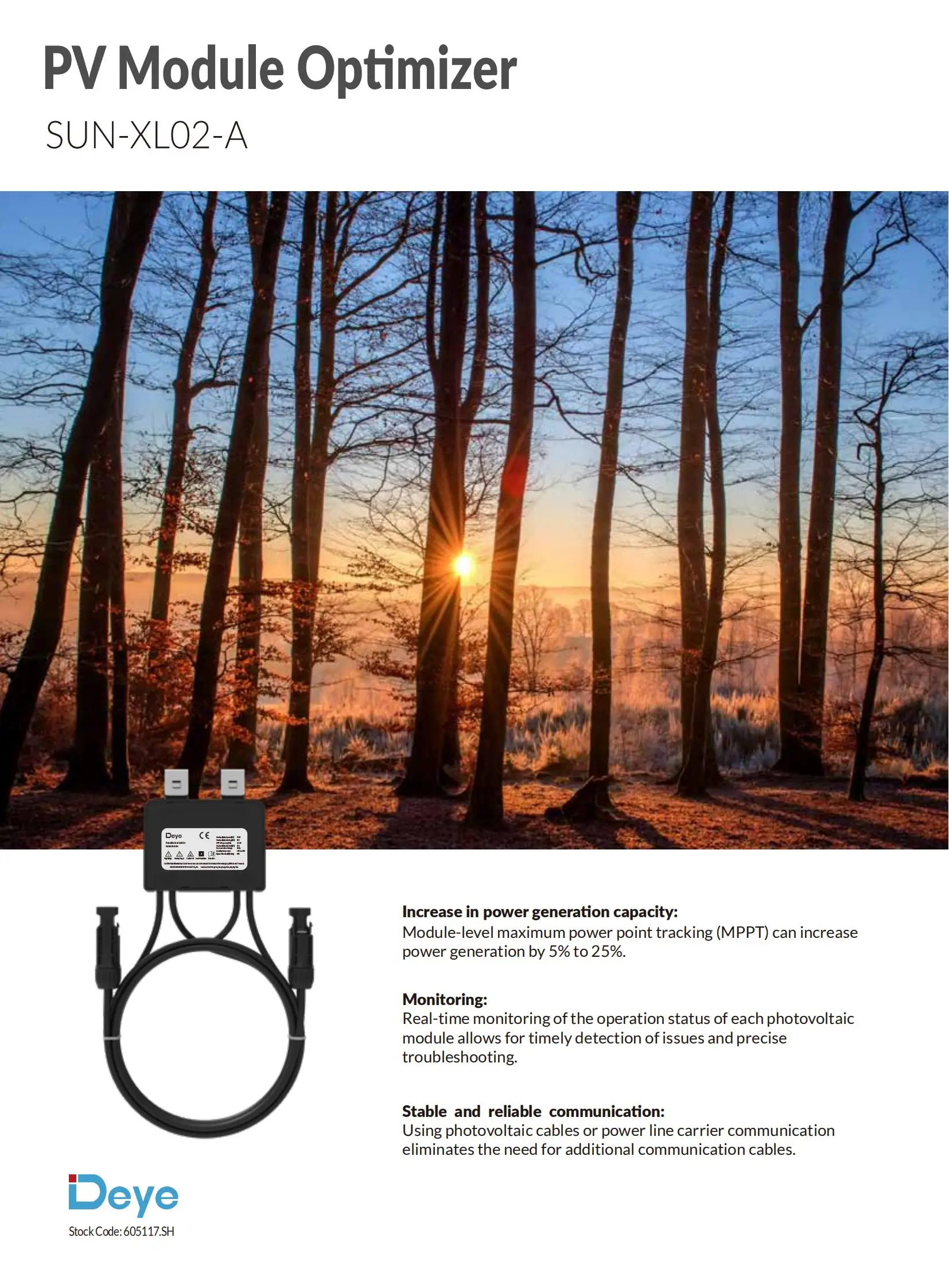 Deye Inverter Solar Panel Optimizer 700w 25 Years Solar Power Optimizer ...