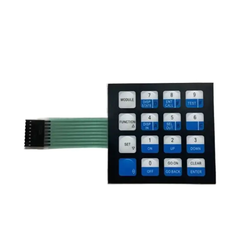 custom diy 4x4 tactile dome flexible membrane switch graphic overlay ...