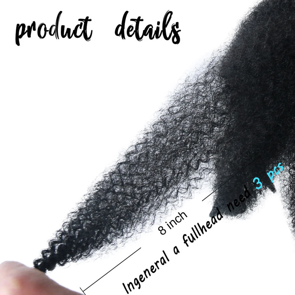 Synthetic Yaki Crochet Hair Style - 8 Inch Fluffy Afro