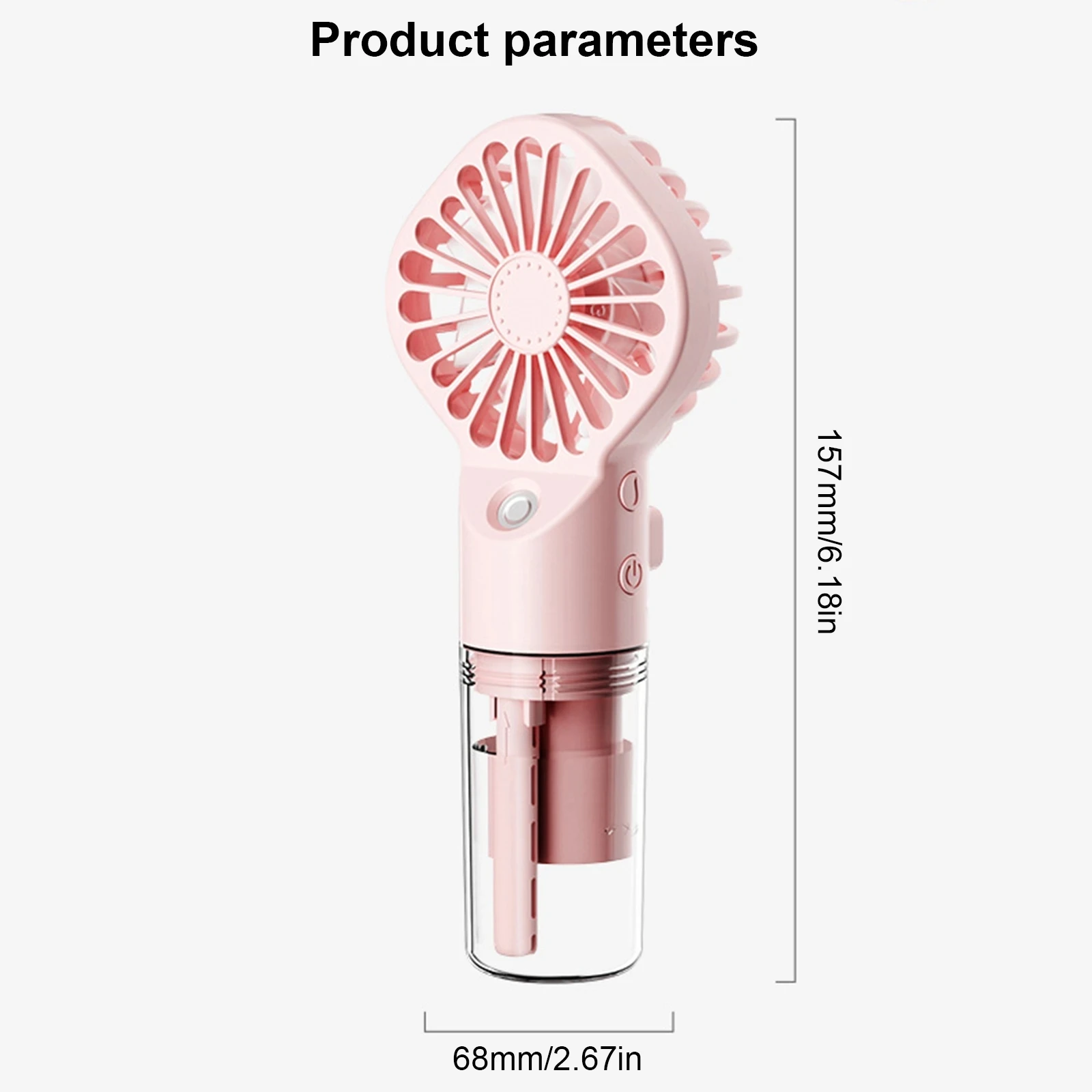 2in1 Mini Portable Fan - Humidifying Spray Mode for Summer