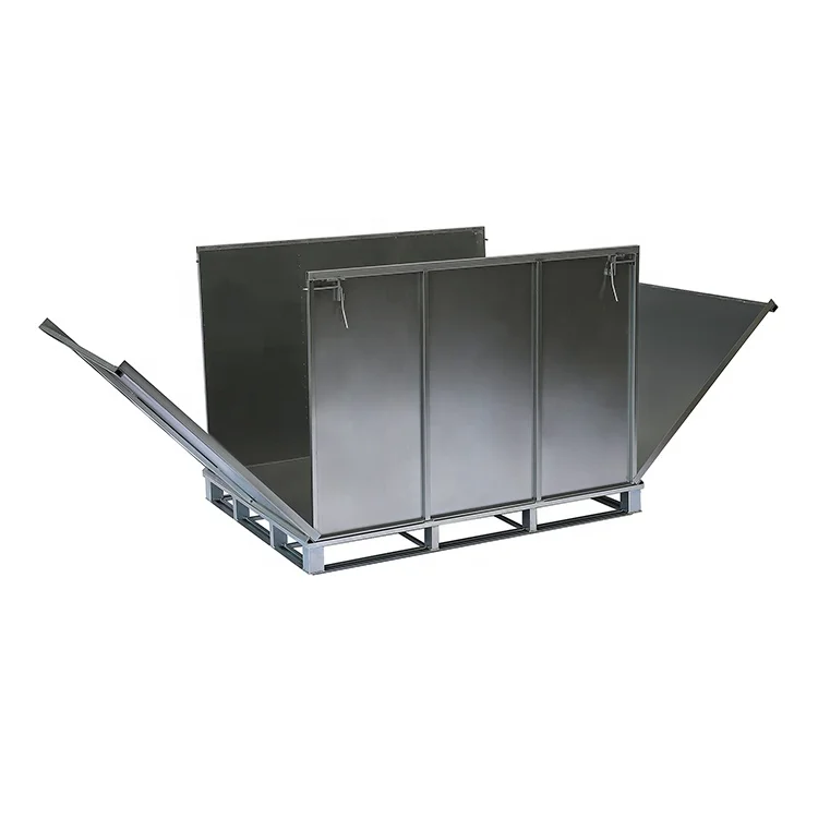 Steel Warehouse Lockable Intermediate Bulk Metal Pallet Storage Cage ...