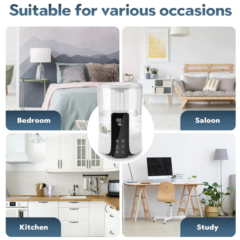Tuya 6L Smart Air Purifier Ultrasonic Humidifier Hepa Filter UV ...