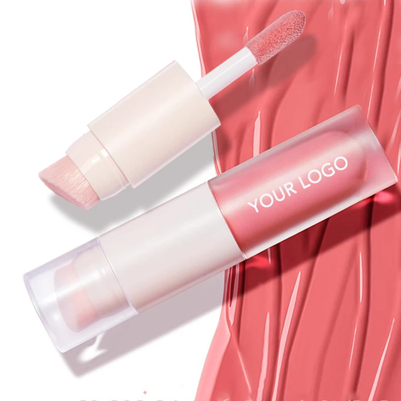 Custom Logo Liquid Lip and Cheek Tint With Brush Pigment Cream Blush ...