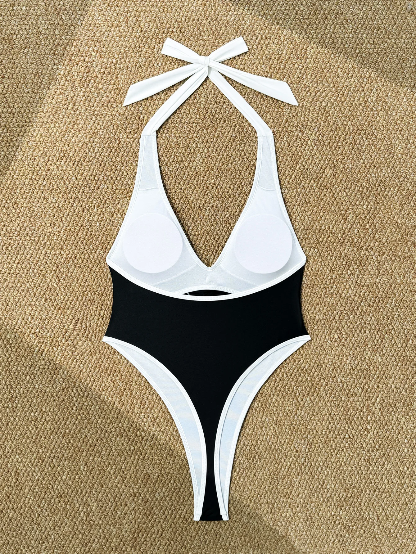 Custom New Solid Sexy 3D Flower One Piece Bikini Backless Halter ...